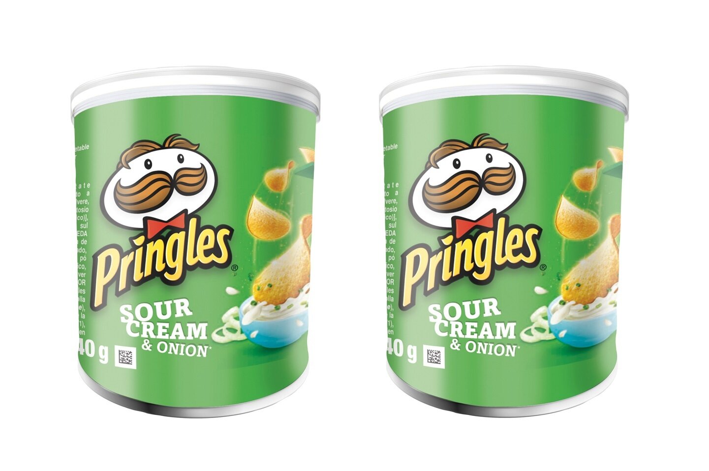 Картофельные чипсы Pringles Sour Cream & Onion / Чипсы Принглс Сметана и лук, 2 шт. по 40 грамм