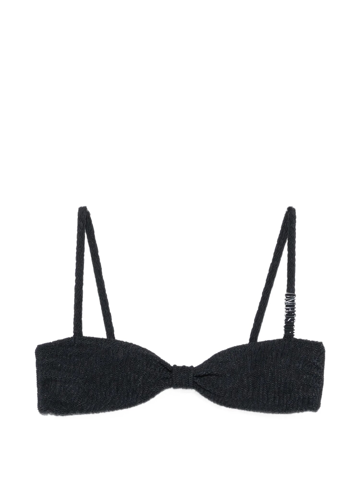 Купальник MOSCHINO Logo-detail crinkled bikini top