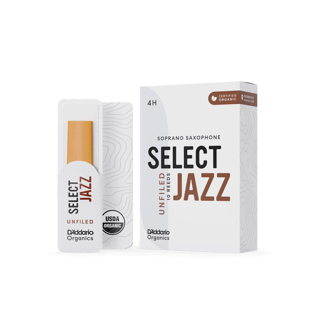 Трости для саксофона сопрано 4H (10 шт) D'Addario ORRS10SSX4H Organic Select Jazz Unfiled