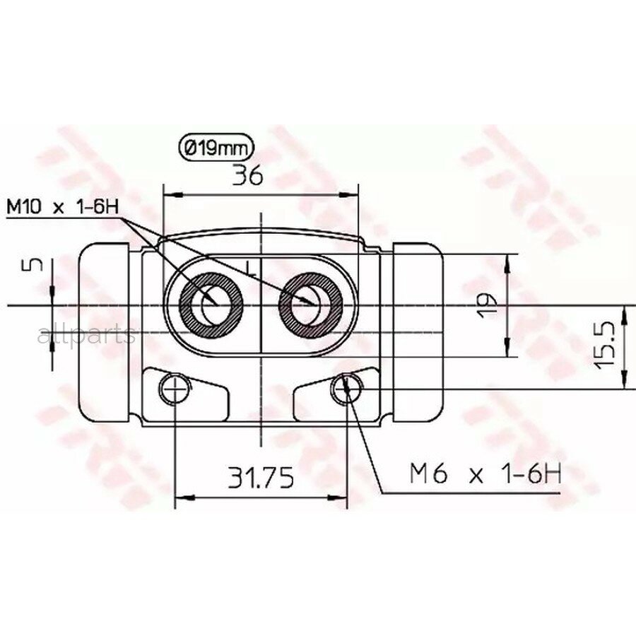 TRW BWD195 Цилиндр тормозной рабочий для FORD Ka TRW BWD195