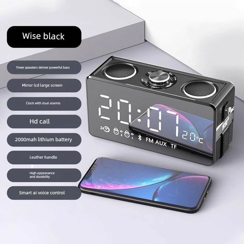 Беспроводная Bluetooth-колонка Sony Ericsson S18 с функцией умного будильника, аудиосистемой и сабвуфером для улицы,