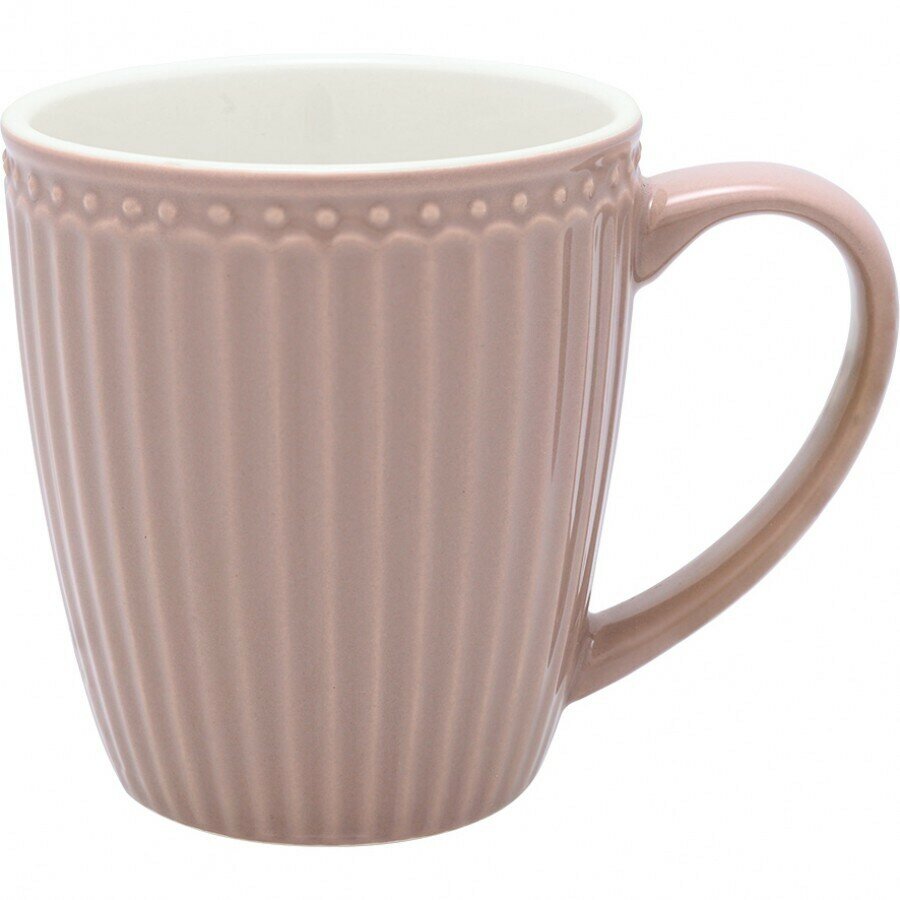 Кружка Greengate Alice hazelnut brown, фарфор, 370 мл