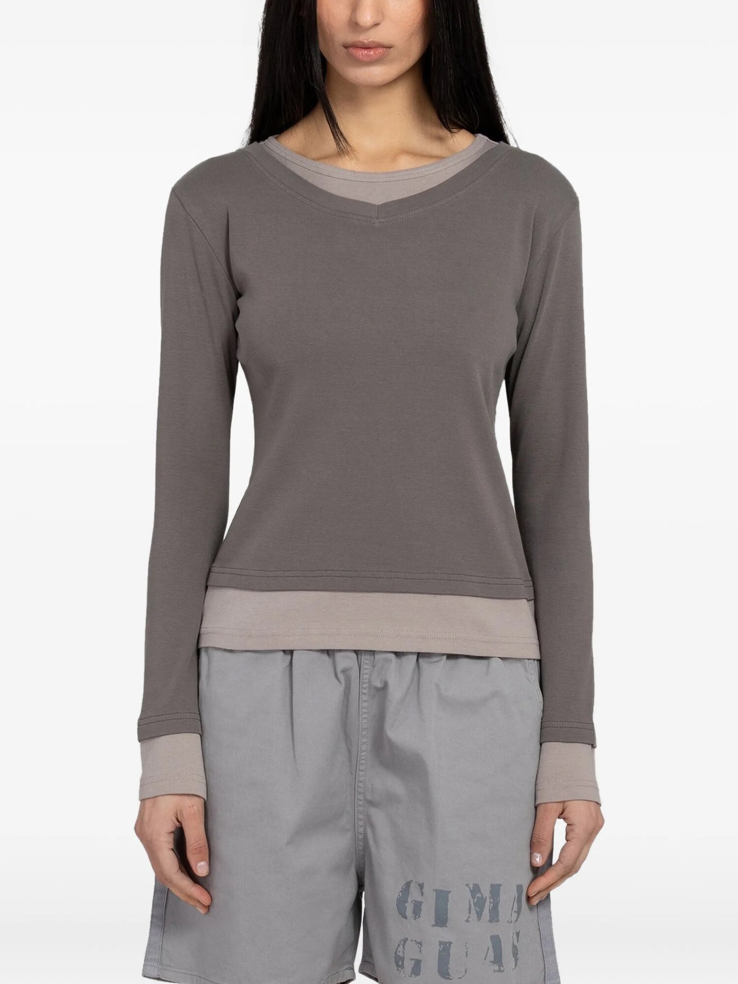 Футболка Layered long-sleeve T-shirt