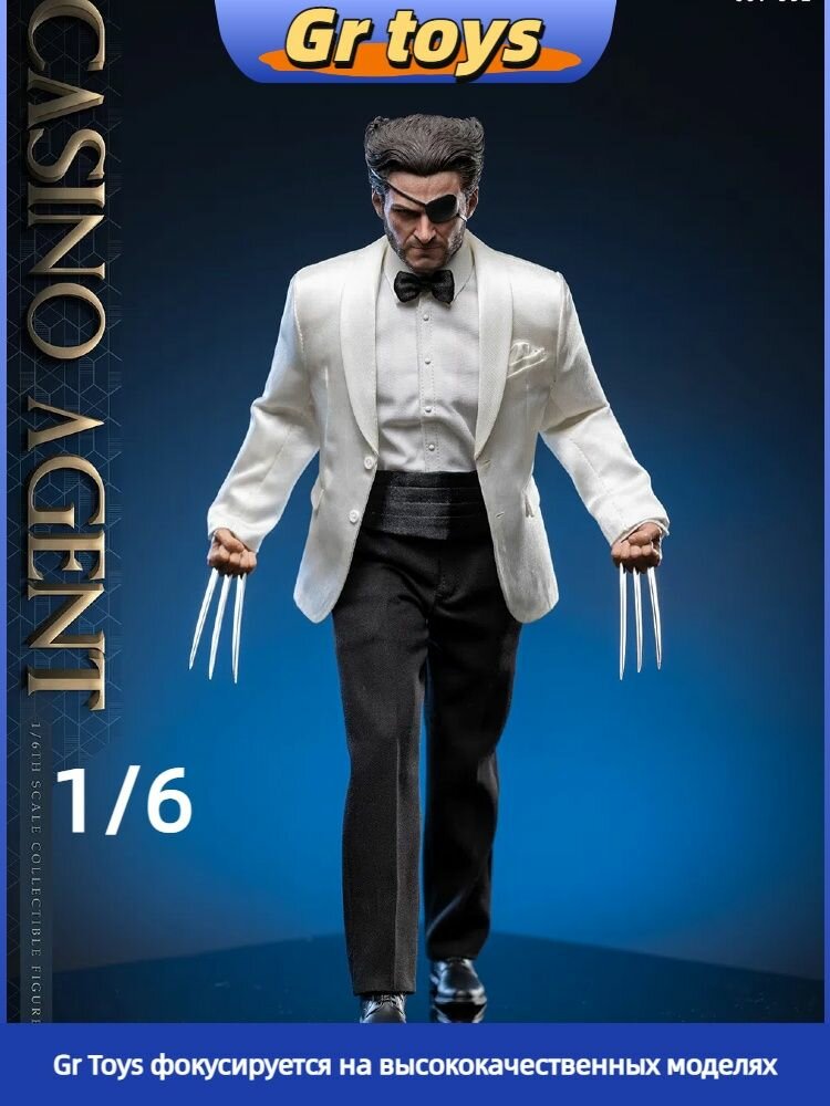 Серия фигурок HMTYQNB: Soosootoys 1/6 Фигурка Модель ь Дэдпул и Росомаха Казино Волк/Grtoys