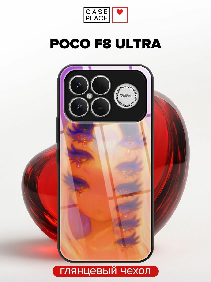 Чехол на Poco F8 Ultra / Поко F8 Ультра с принтом "Необычная девушка"