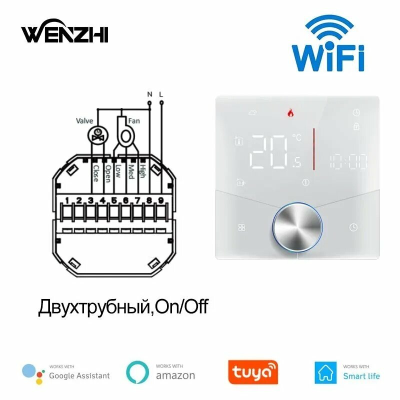 WENZHI Терморегулятор, термостат Для кондиционеров, Для водопровода, слоновая кость