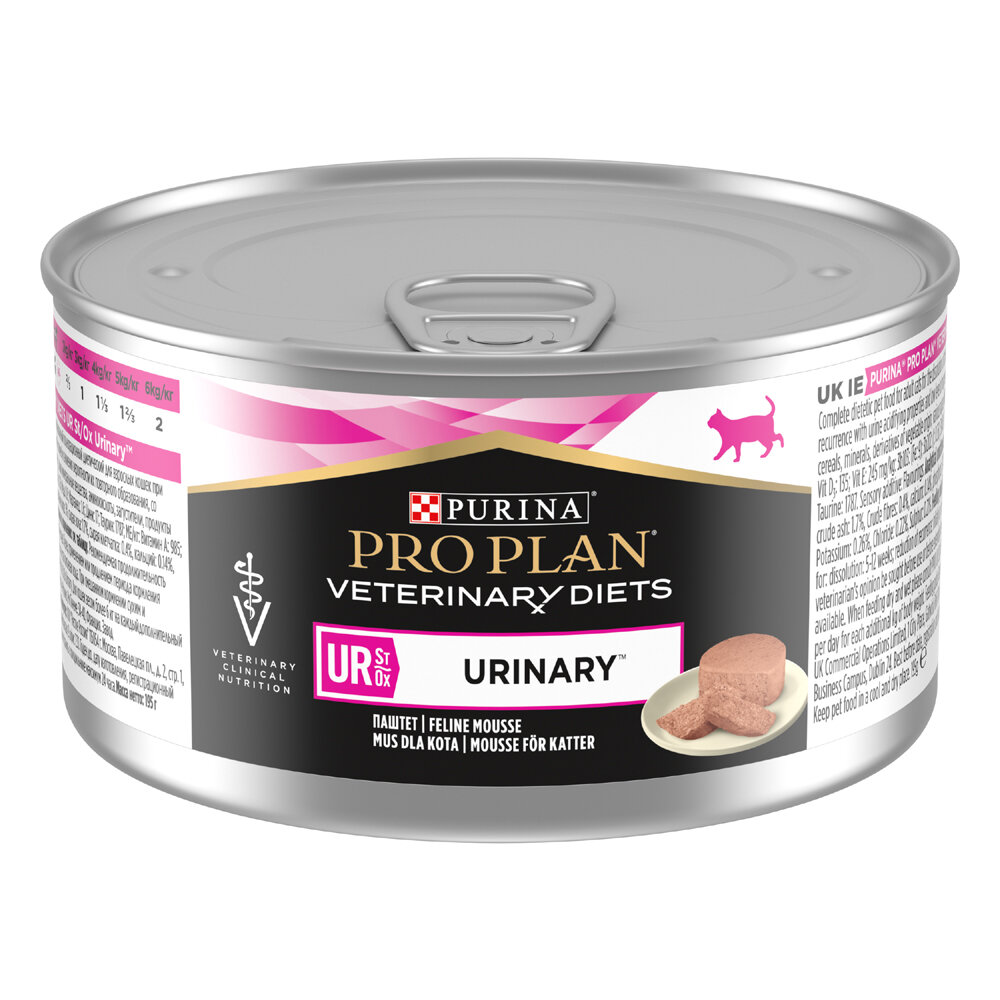 Корм для кошек PRO PLAN Veterinary Diets UR при болезнях мочевыводящих путей, с индейкой банка 195г
