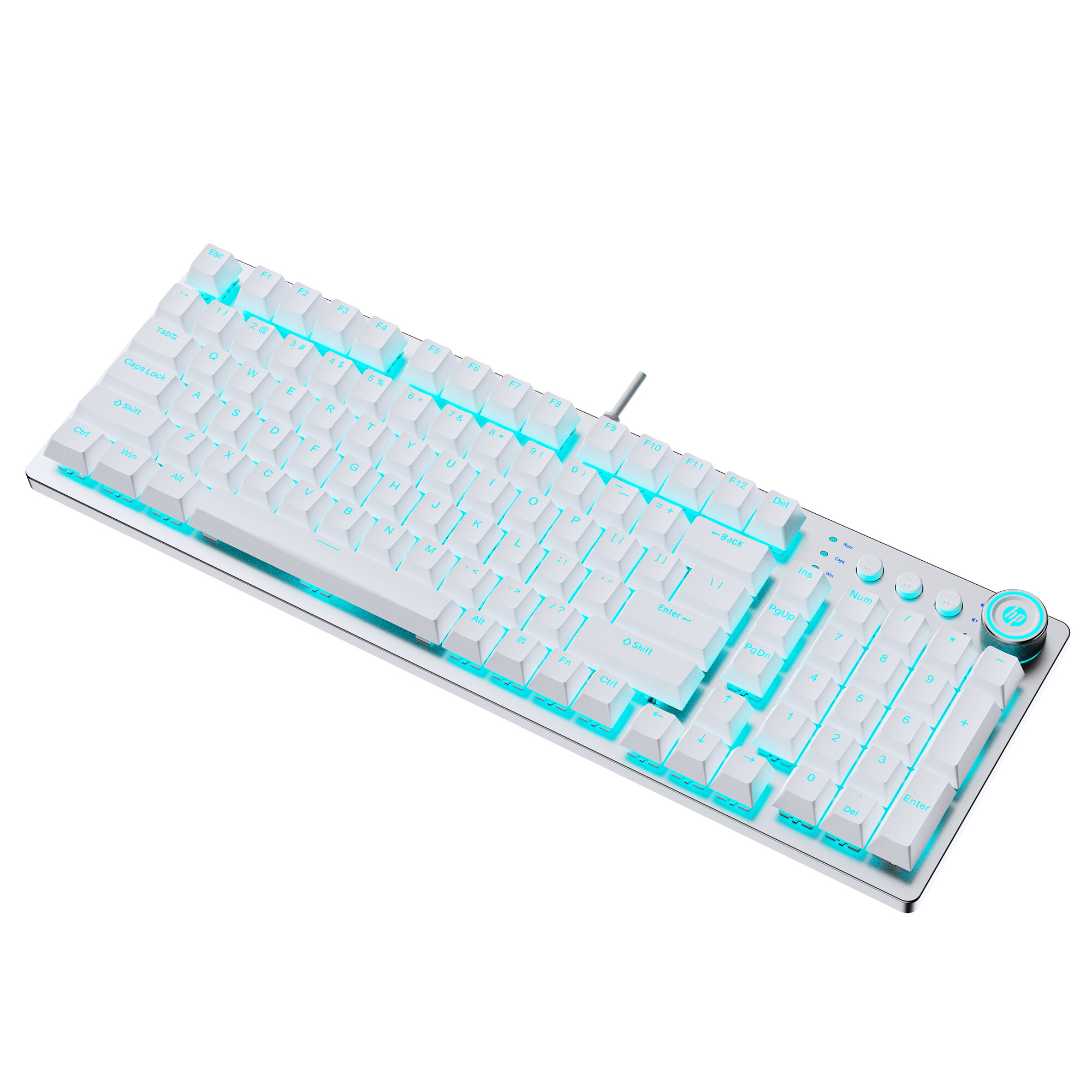 Клавиатура унисекс HP GK 100 S Silver White, Single Keyboard