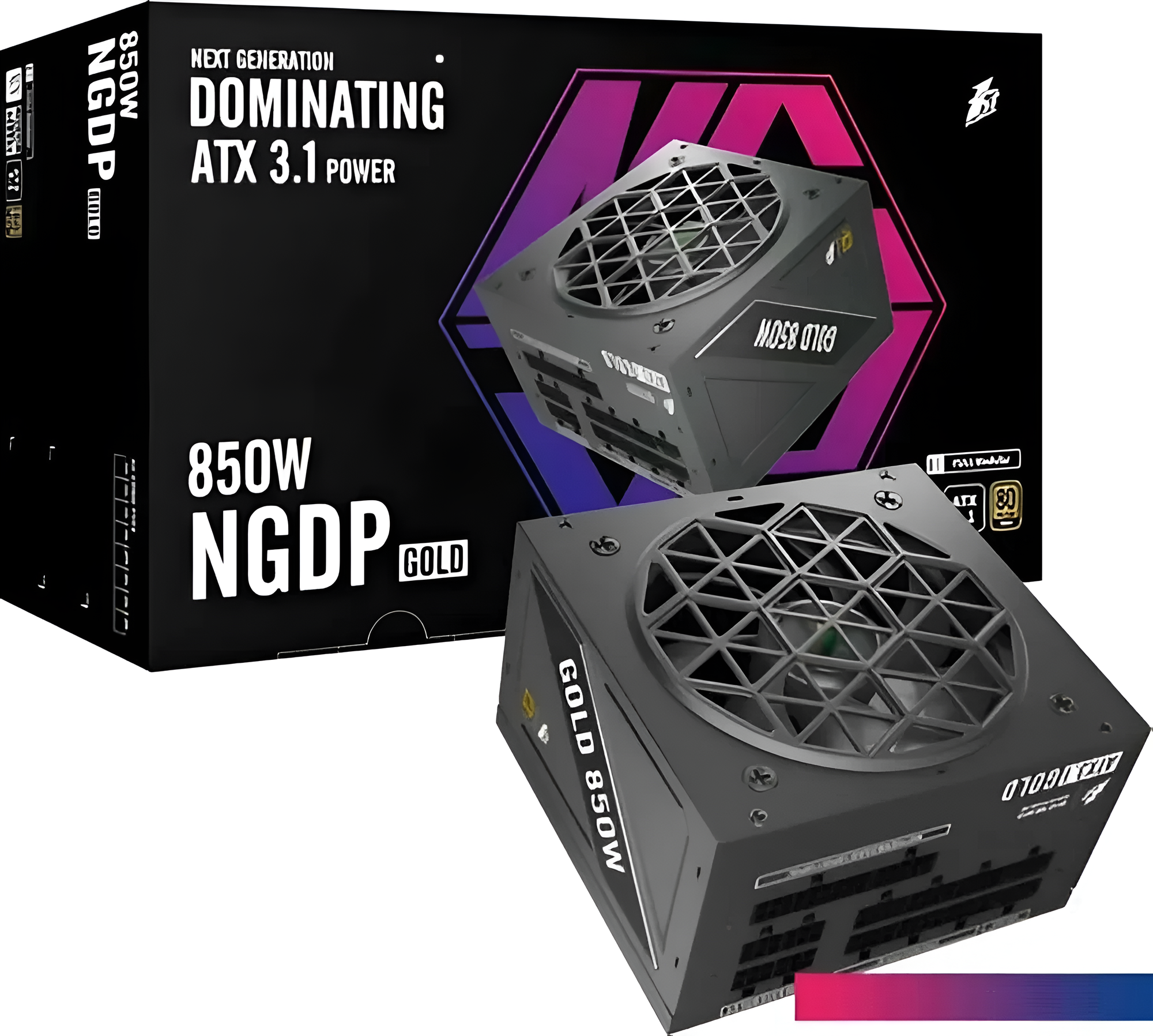 Блок питания 1STPLAYER NGDP 850W Black, модульный, 16 Pin PCIe 5.0, 80 PLUS Gold (HA-850BA4)
