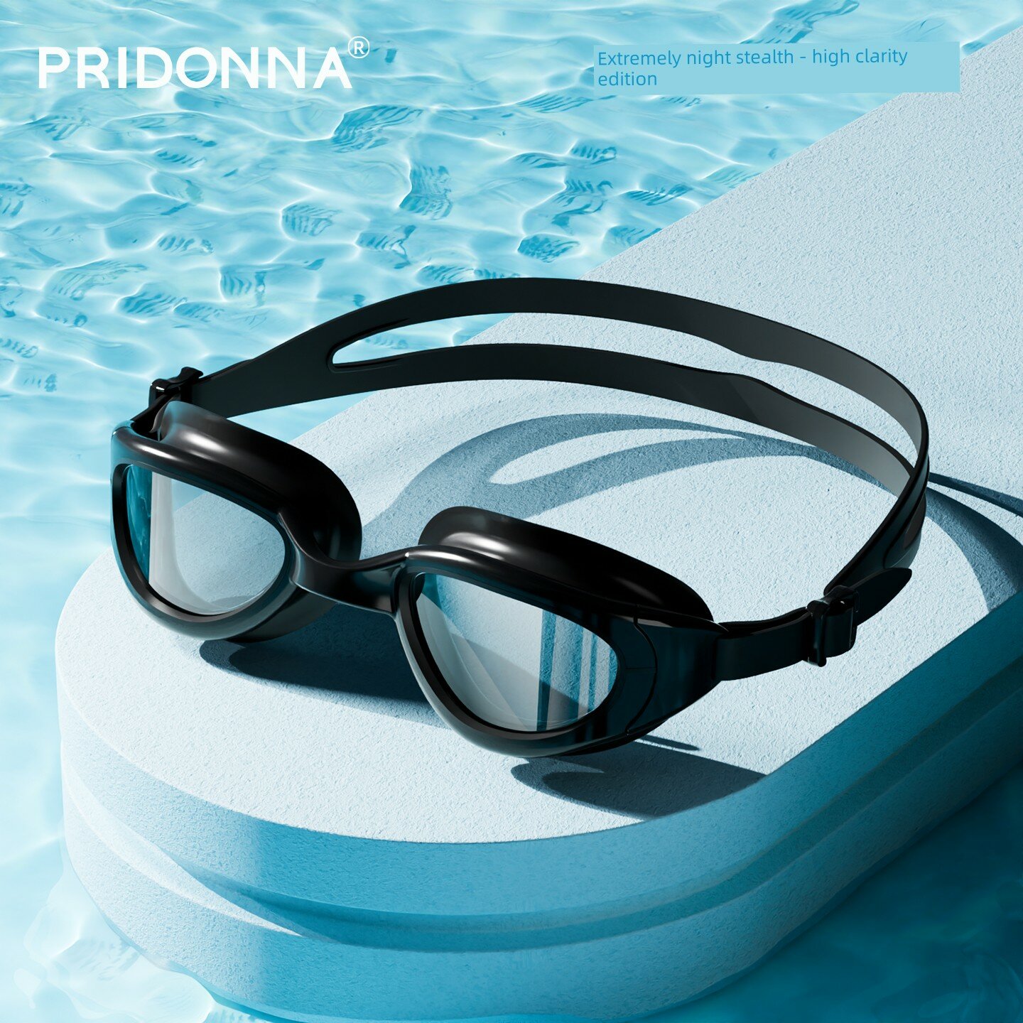 PRIDONNA Ночной небо Высокая прозрачность Анти-туман плавательные очки только для плоского