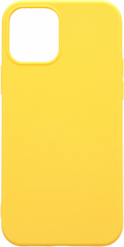 Силиконовый чехол на Apple iPhone 12 / 12 Pro / Эпл Айфон 12 / 12 Про Soft Touch желтый