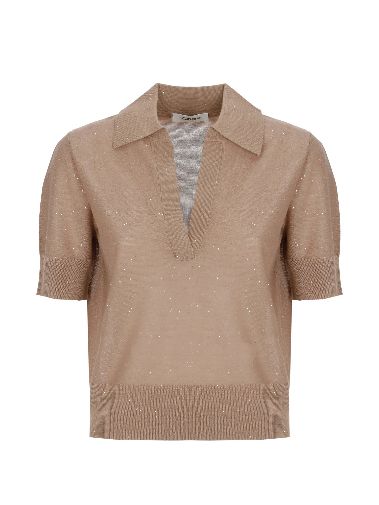 Футболка Sequin-embellished polo-collar T-shirt
