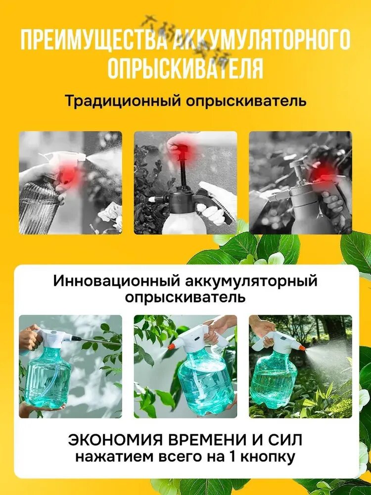 Опрыскиватель садовый аккумуляторный 3 л