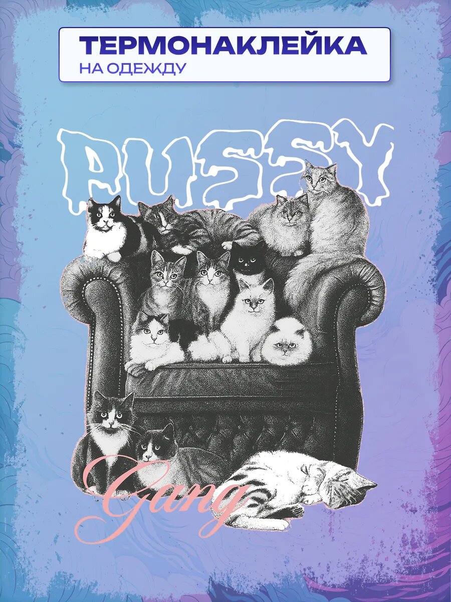 Термонаклейка pussy gang