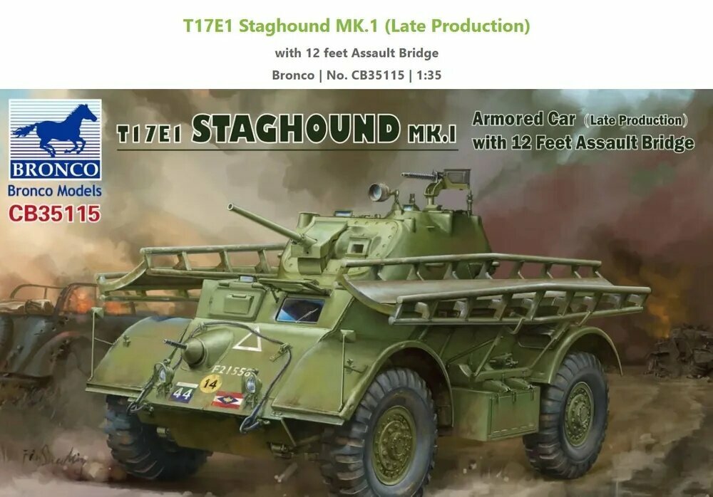 Bronco 1/35 35115 Британская колесная бронемашина T17E1 Mk.I