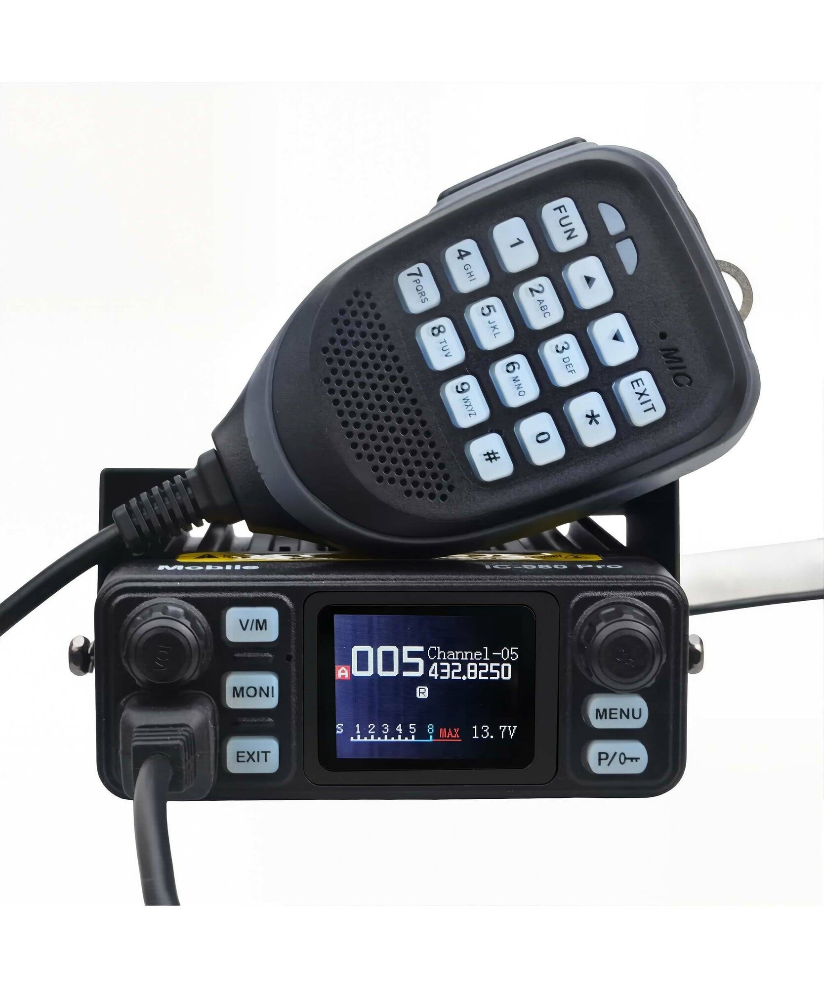 Рация Hiroyasu "IC-980Pro", VHF/UHF, 25Вт, 200 каналов, черная