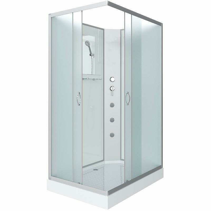 Душевая кабина Niagara Classic 110x80 431853QBKG профиль хром, с гидромассажом