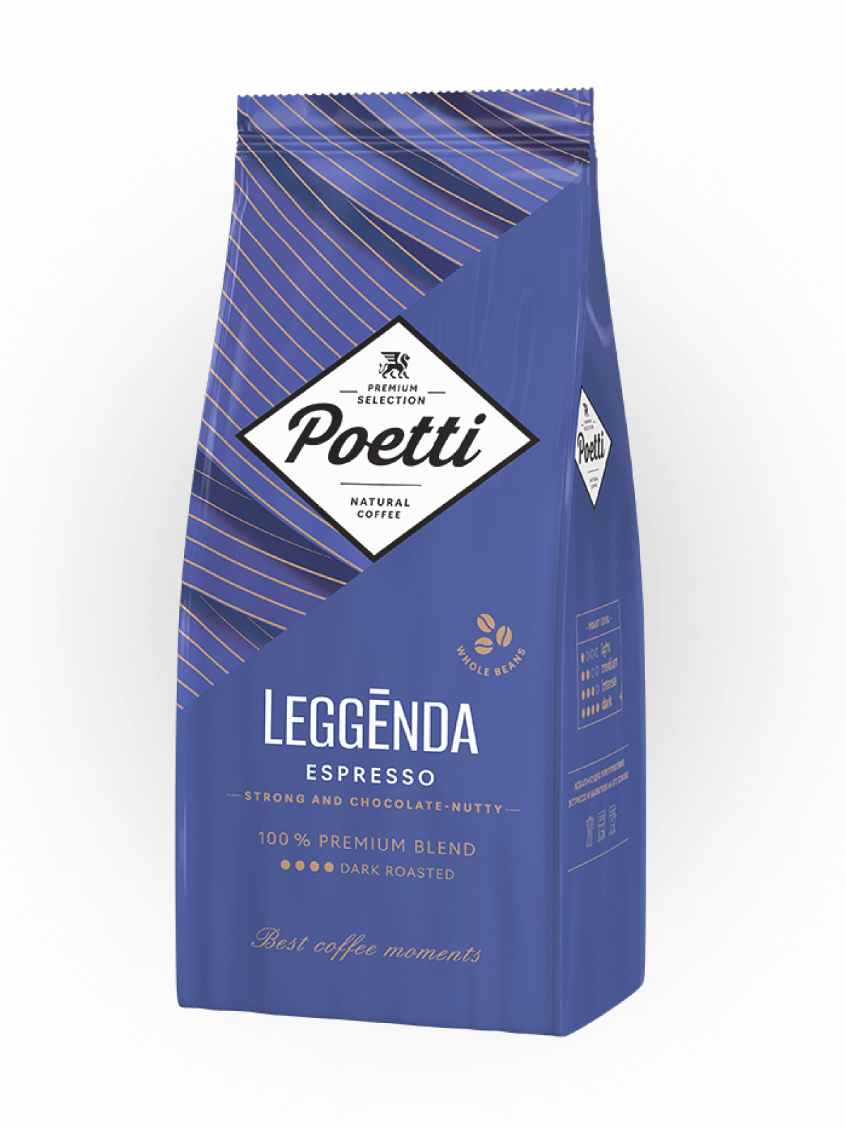 Кофе в зернах Poetti Leggenda Espresso, 1кг, 100% натуральный, премиальный купаж
