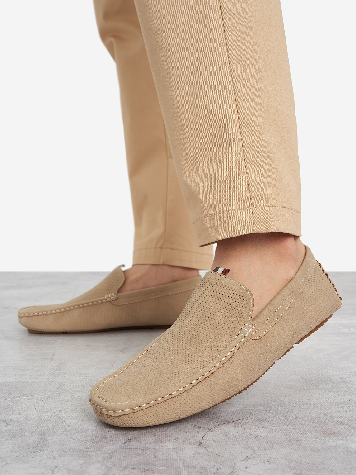 Мокасины INCASS LTH-PERFORATED