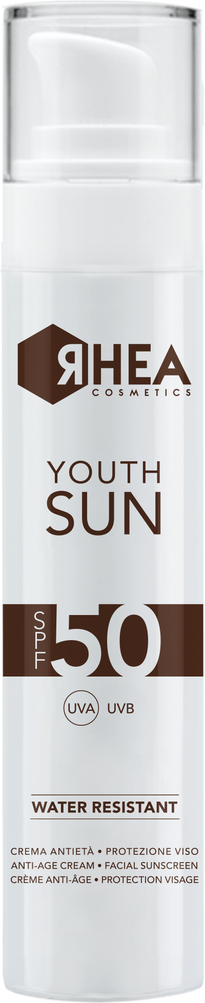 Rhea Cosmetics Youth Sun Солнцезащитный антивозрастной крем для лица SPF50 Youth Sun SPF50 75ml