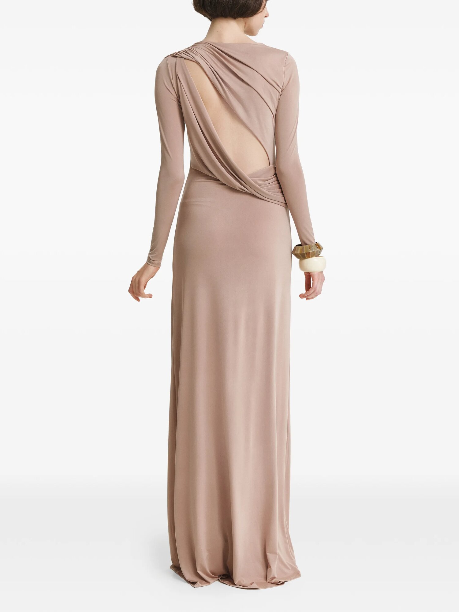 Платье Ruched open-back maxi dress