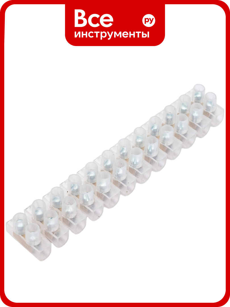 Клеммная винтовая колодка STEKKER, линейка 12 штук, полиэтилен, LD227-3A DIY 39898