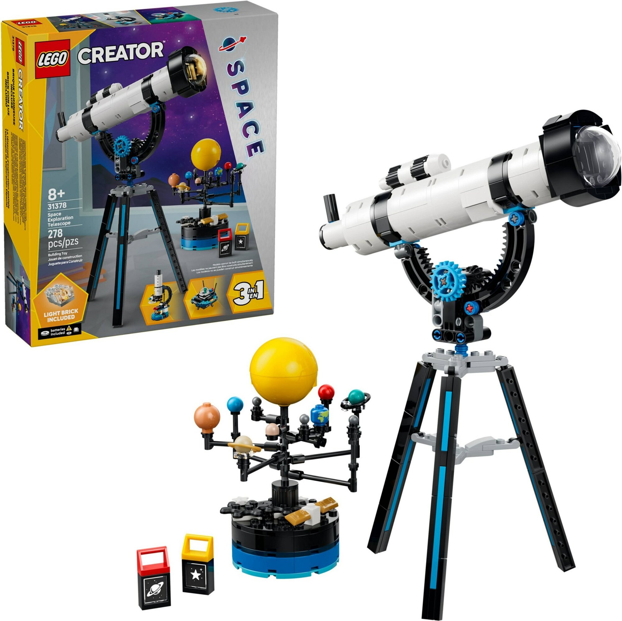 Конструктор LEGO Creator 31378 Телескоп для исследования космоса, 278 детали - Лего Креатор 31378