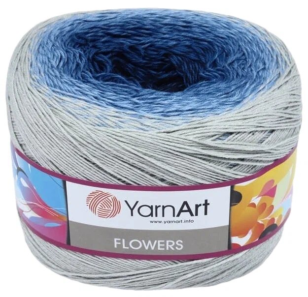 Пряжа для вязания Yarnart Flowers, цвет 271, моток 250г, 1000м, 1шт/упак