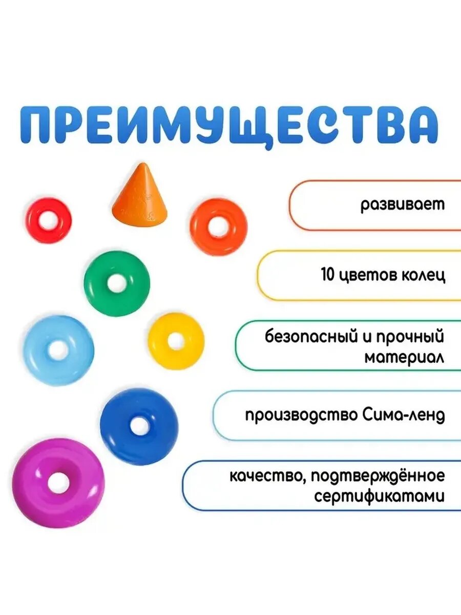 Яркая многофункциональная пирамидка для малышей