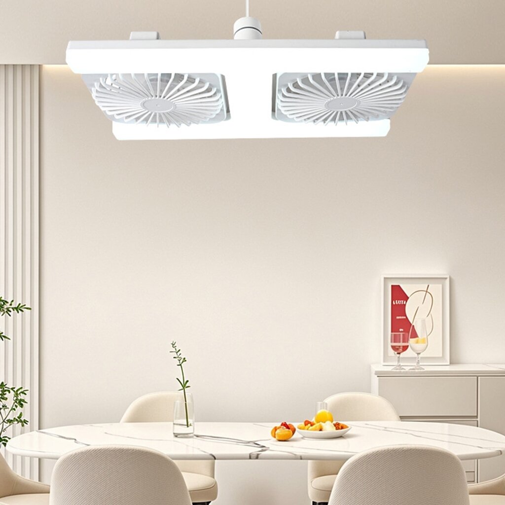 Потолочный вентилятор E27 с LED светом и пультом