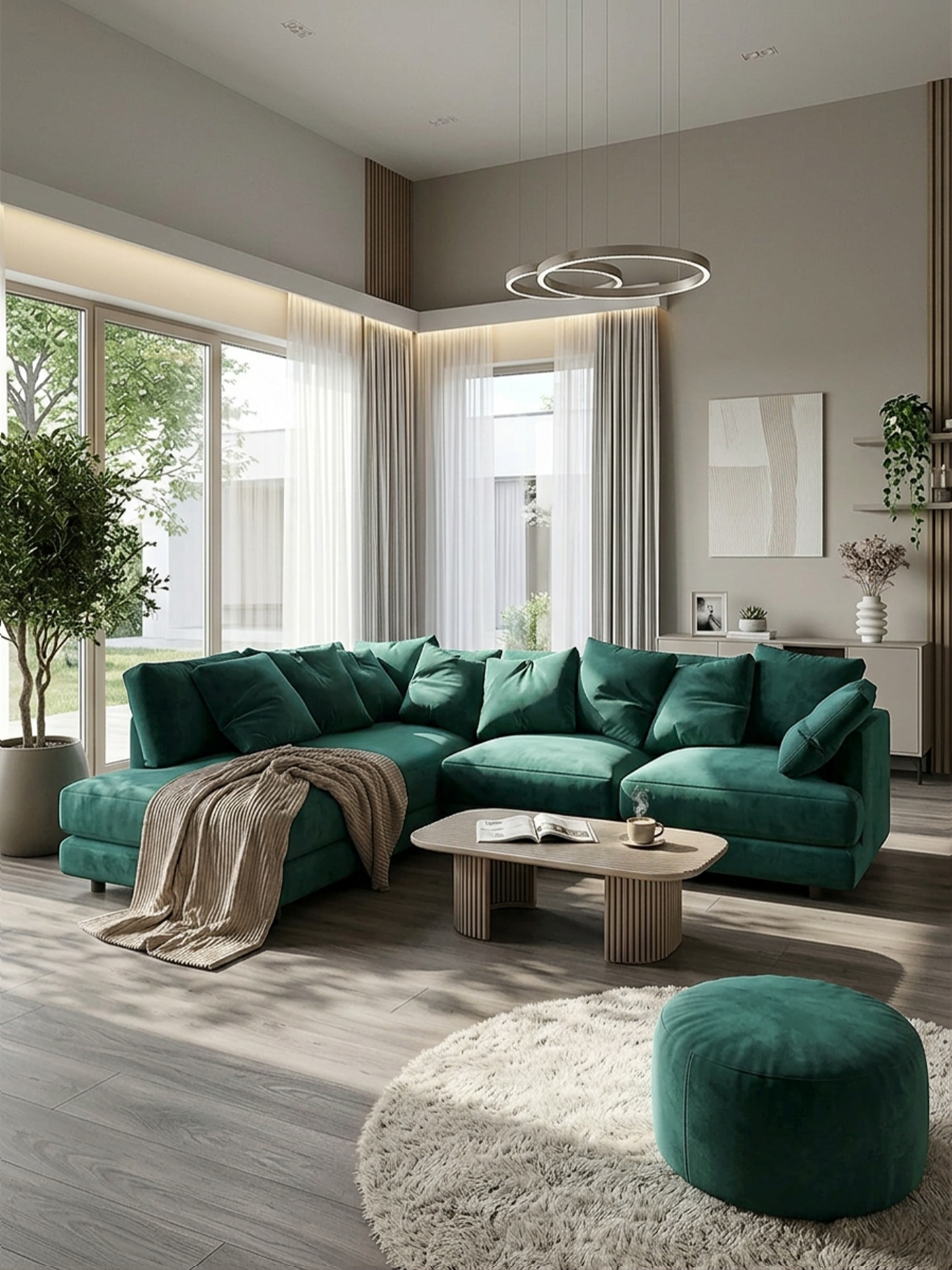 Угловой диван Ибица Velutto 20 NEW 300x209x90 см, зеленый Велютто, еврокнижка GOODFORM