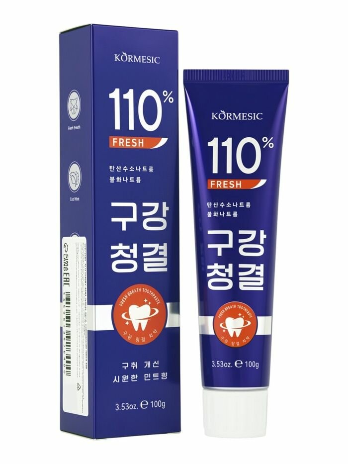 Зубная паста KORMESIC для свежести дыхания, 100 г