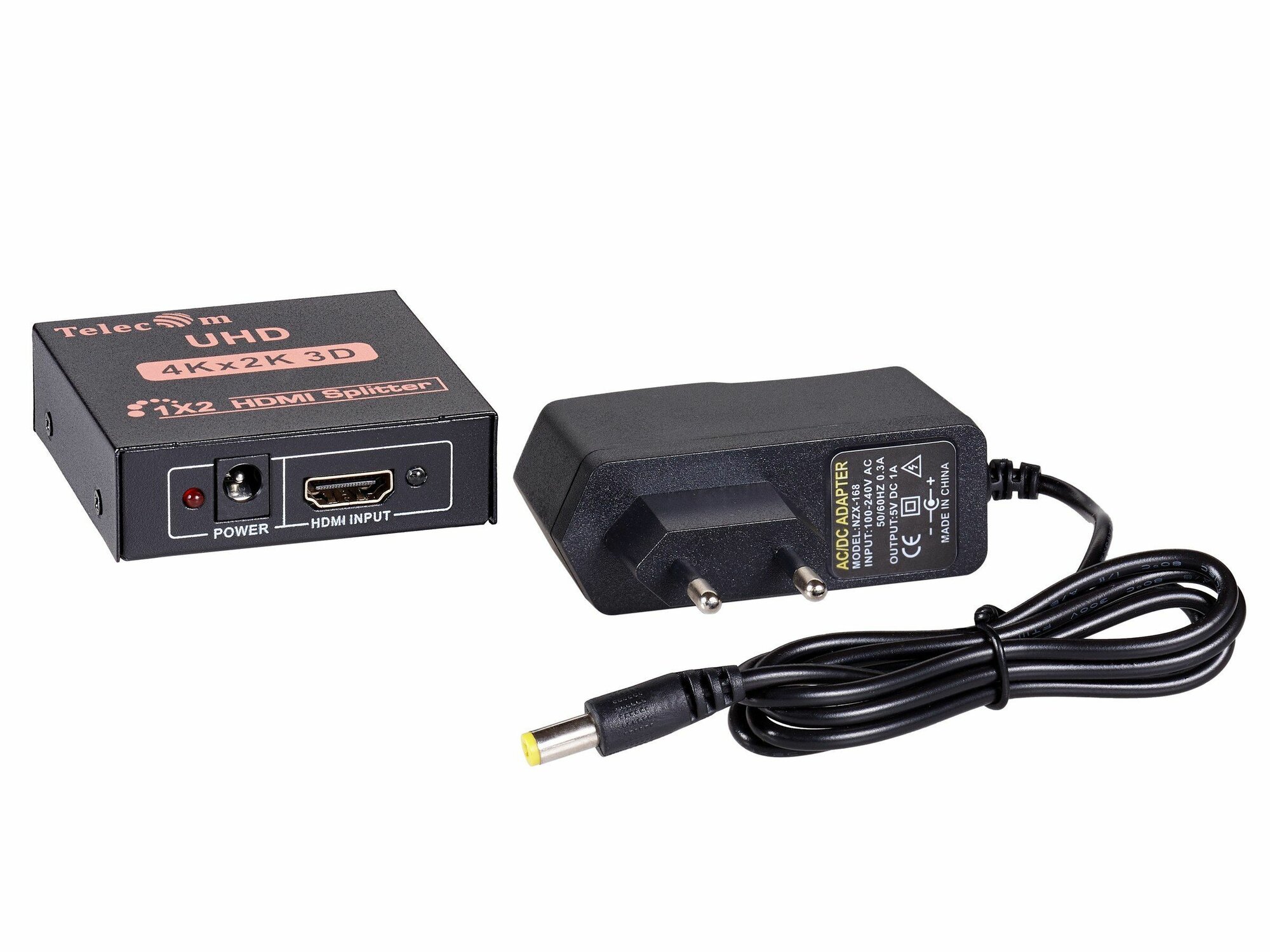 Разветвитель HDMI 1.4 на 2 порта TELECOM FULL 4K 30Hz с блоком питания (TTS7000)