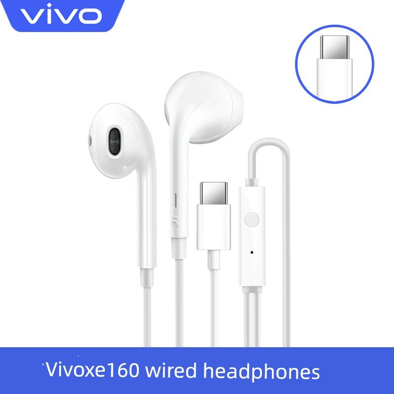 Наушники Vivo, оригинальные, проводные, с разъемом Type-C, полувнутриканальные, модели X80, X60, X100, X90, S15, S20