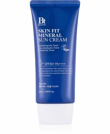 Флюид солнцезащитный benton skin fit mineral, 50 мл, spf 50+