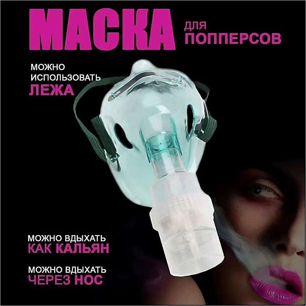 Маска для попперсов унисекс изогнутая гипоаллергенная для анального вагинального секса и фистинга