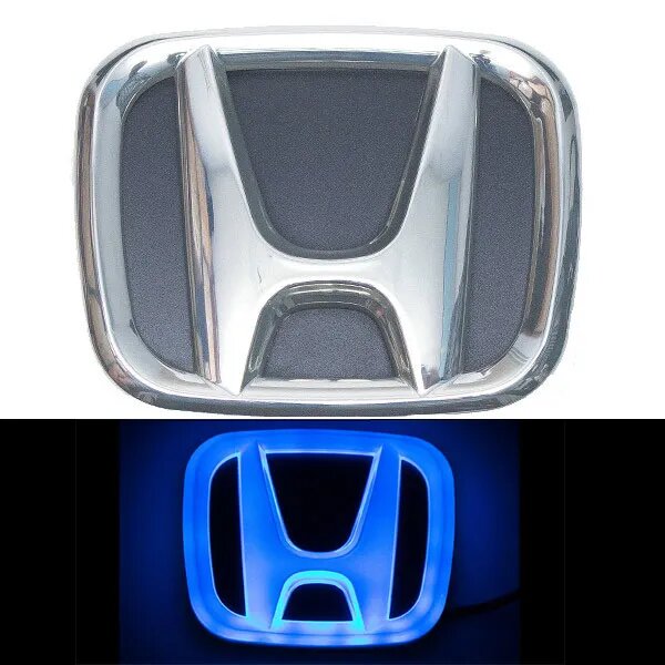 4D логотип для Honda (Хонда) 90х75 мм синий