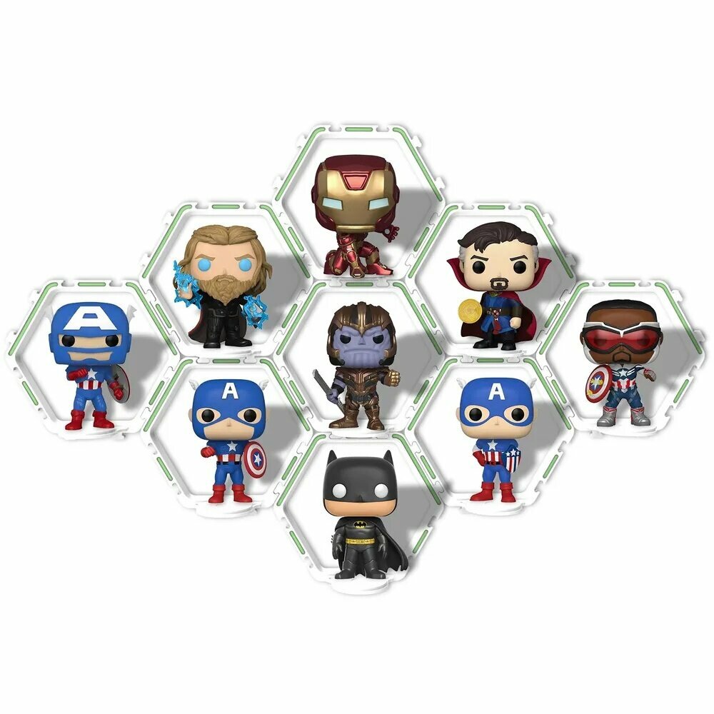Подставка для Фанко Поп . полка настенная для funko pop . белое 9 шт