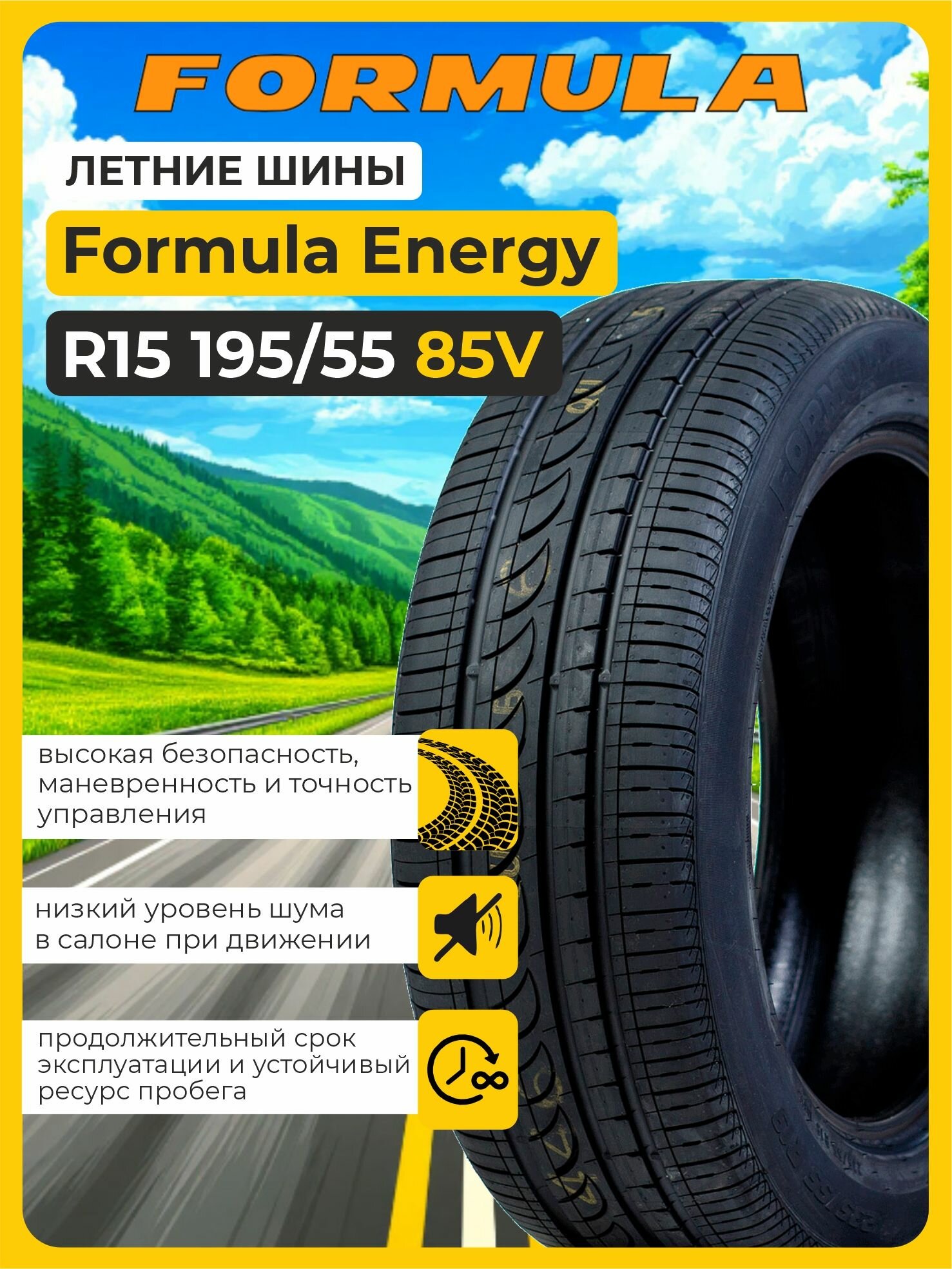 Автошина R15 195/55 Formula Energy 85V