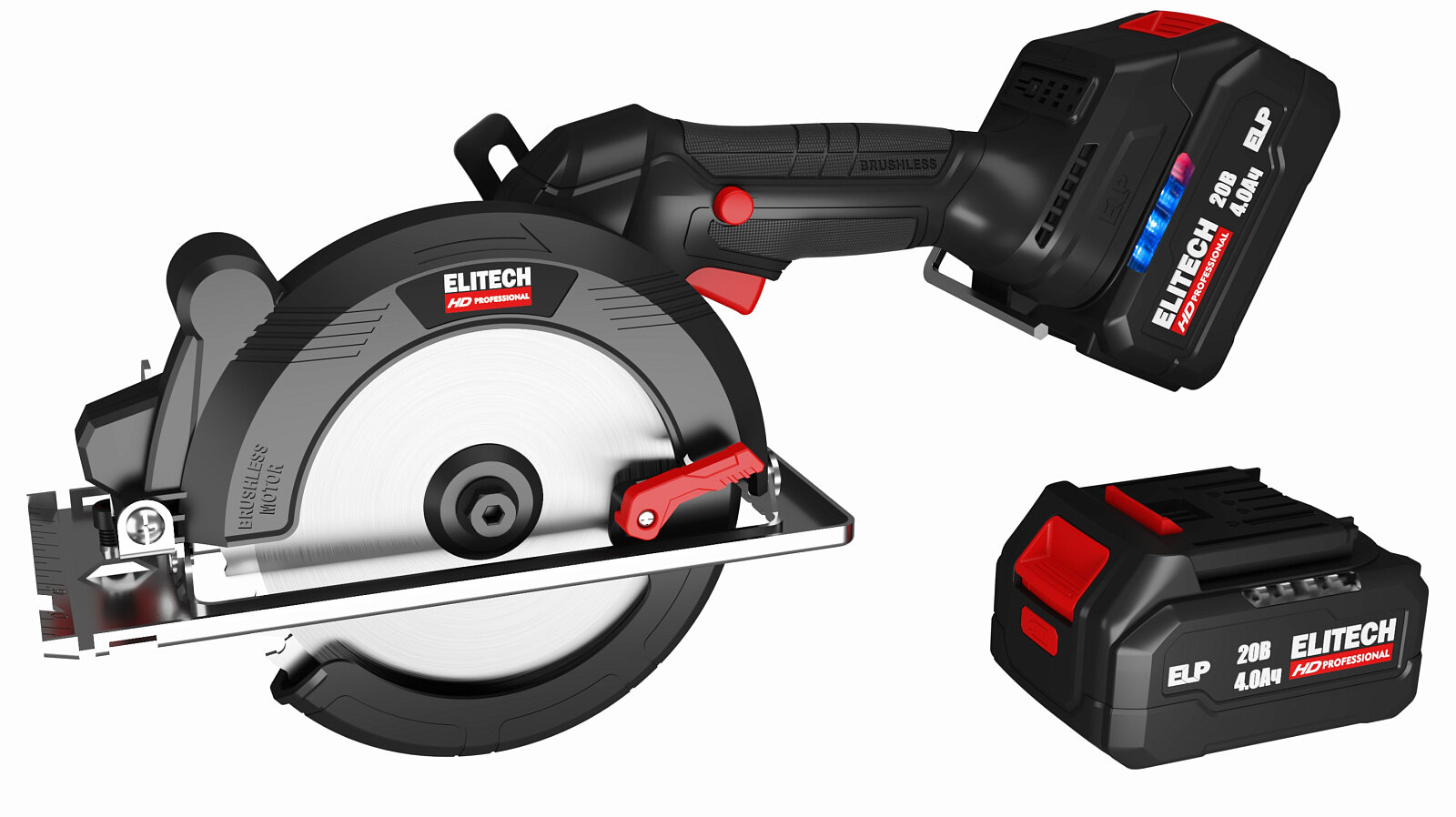 Пила дисковая аккумуляторная Elitech CCS 2050BL (140мм, BL,20В,2х4Ач) HD 215339