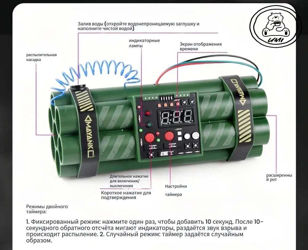 Дымовая бомба замедленного действия, акустическая граната, бомба CS2, детская игрушка динамит