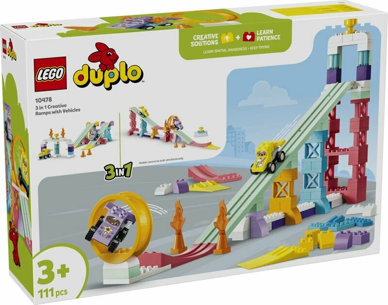 Конструктор LEGO DUPLO - Творческие трамплины с машинками, 111 эл. - Лего дупло 10478