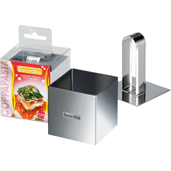 Форма для выпекания (металл) Guardini Food Ring Квадрат с прессом 6х6 см