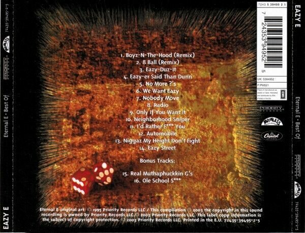 Аудио CD Eazy-E "Eternal E Best Of" CD (EU) NEW — фото 1
