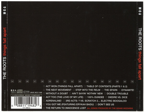 Аудио CD The Roots "Things Fall Apart" CD (EU) NEW — фото 1