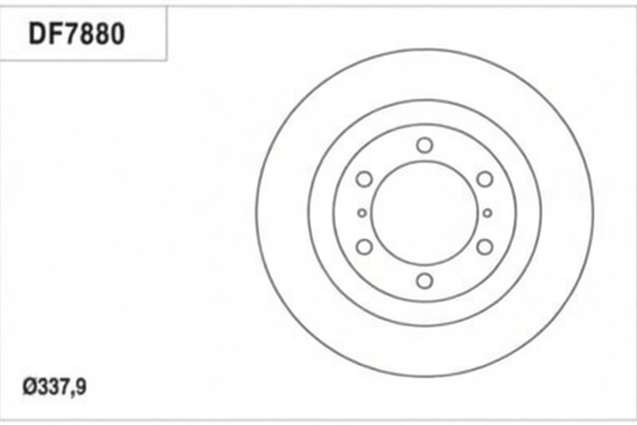 Диск тормозной передний TOYOTA LAND CRUISER 150 DF7880S TRW арт. DF7880S