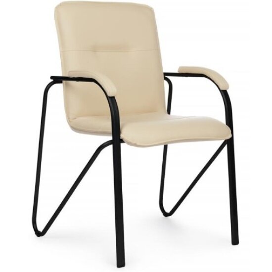 Стул Riva Chair Самба с мягкими подлокотниками SMB-01 Бежевый/Металл Черный