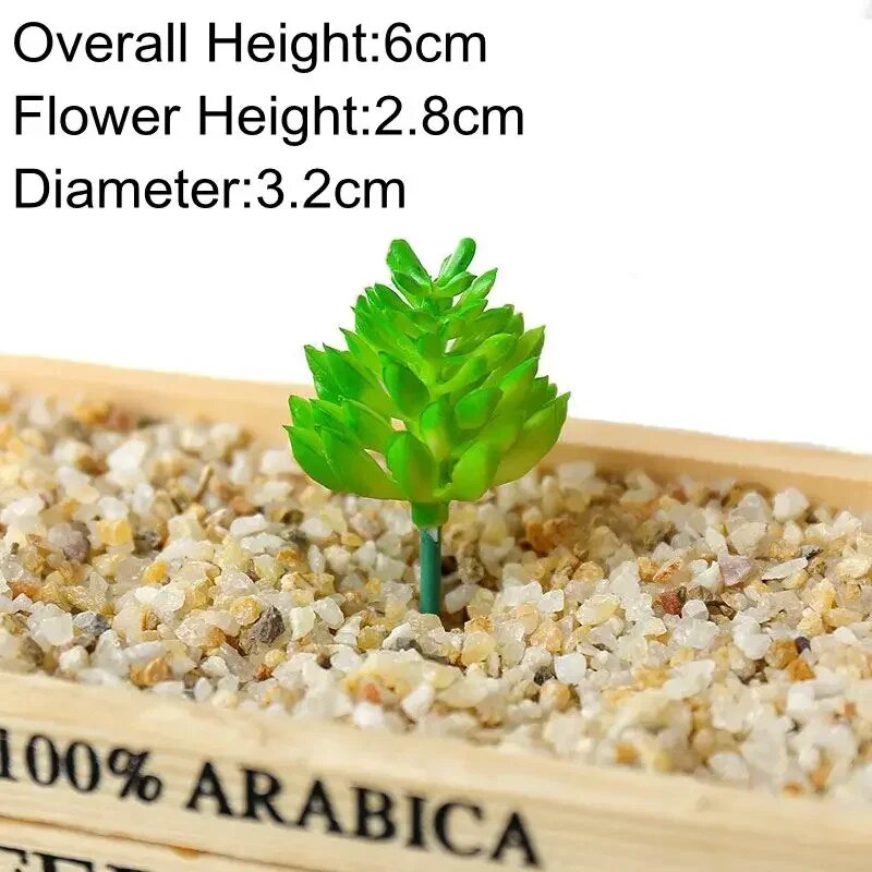 Искусственные суккуленты Wusmart bonsai Зеленый, Xiao Hua Zai