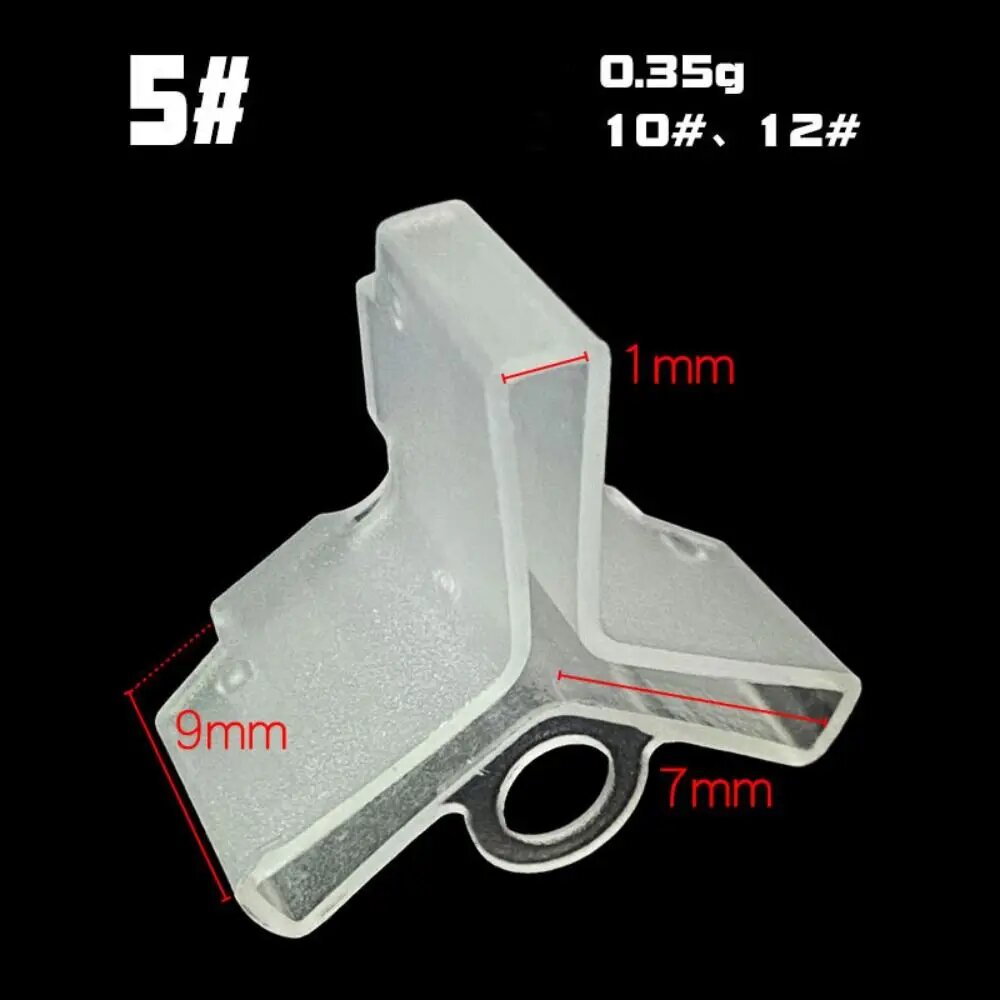 Защита для тройников 5#, 0.35g, 10#, 12#, серый, white-5