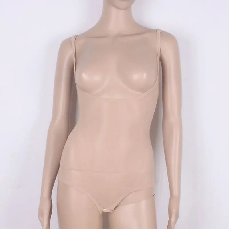 Бежевое боди nude, размер L